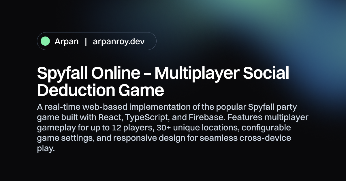 Spyfall Online – Multiplayer Social Deduction Game